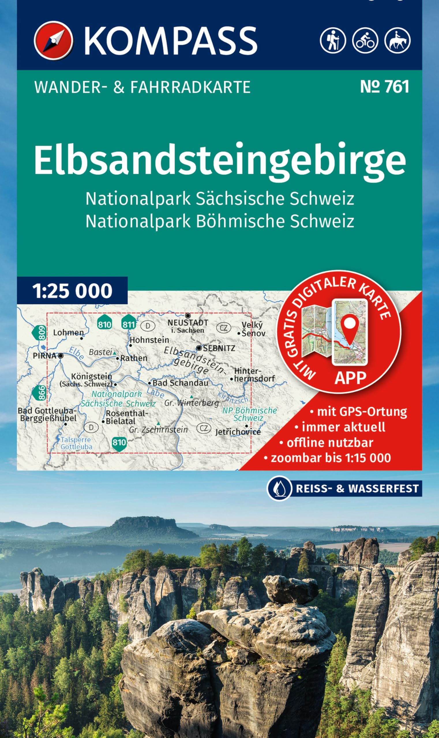 Wanderkarte Sachsische Schweiz