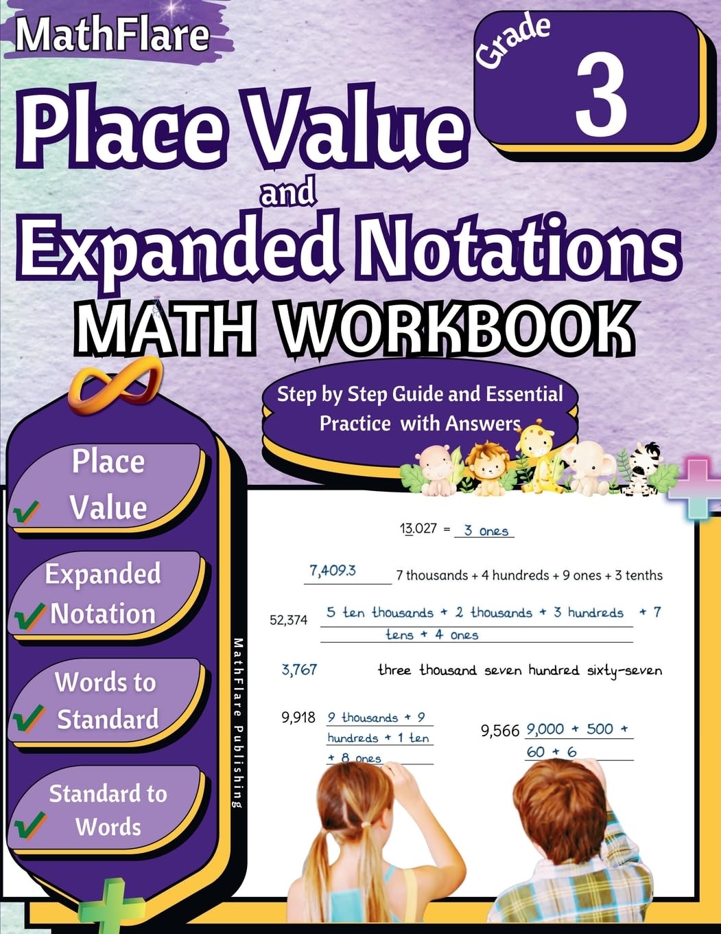 Place Value and Expanded Notations Math Workbook 3rd Grade: Place Value ...