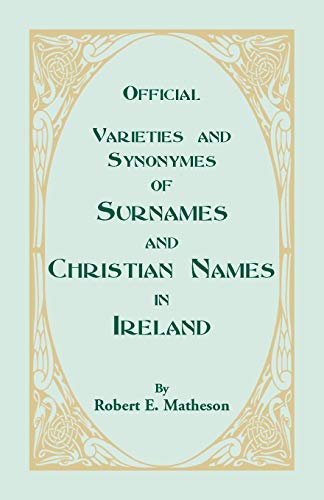 Official Varieties and Synonymes of Surnames and Christian Names in ...