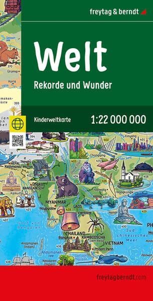 freytag & berndt Straßenkarte Weltkarte für Kinder 1:22 Mio. von ...
