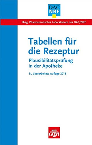 Tabellen für die Rezeptur: Plausibilitätsprüfung in der Apotheke (Govi ...