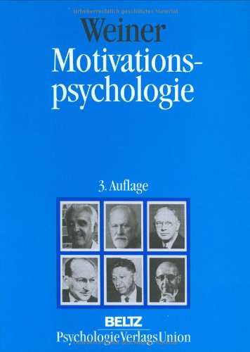Motivationspsychologie von Bernard Weiner - Gebundene Ausgabe