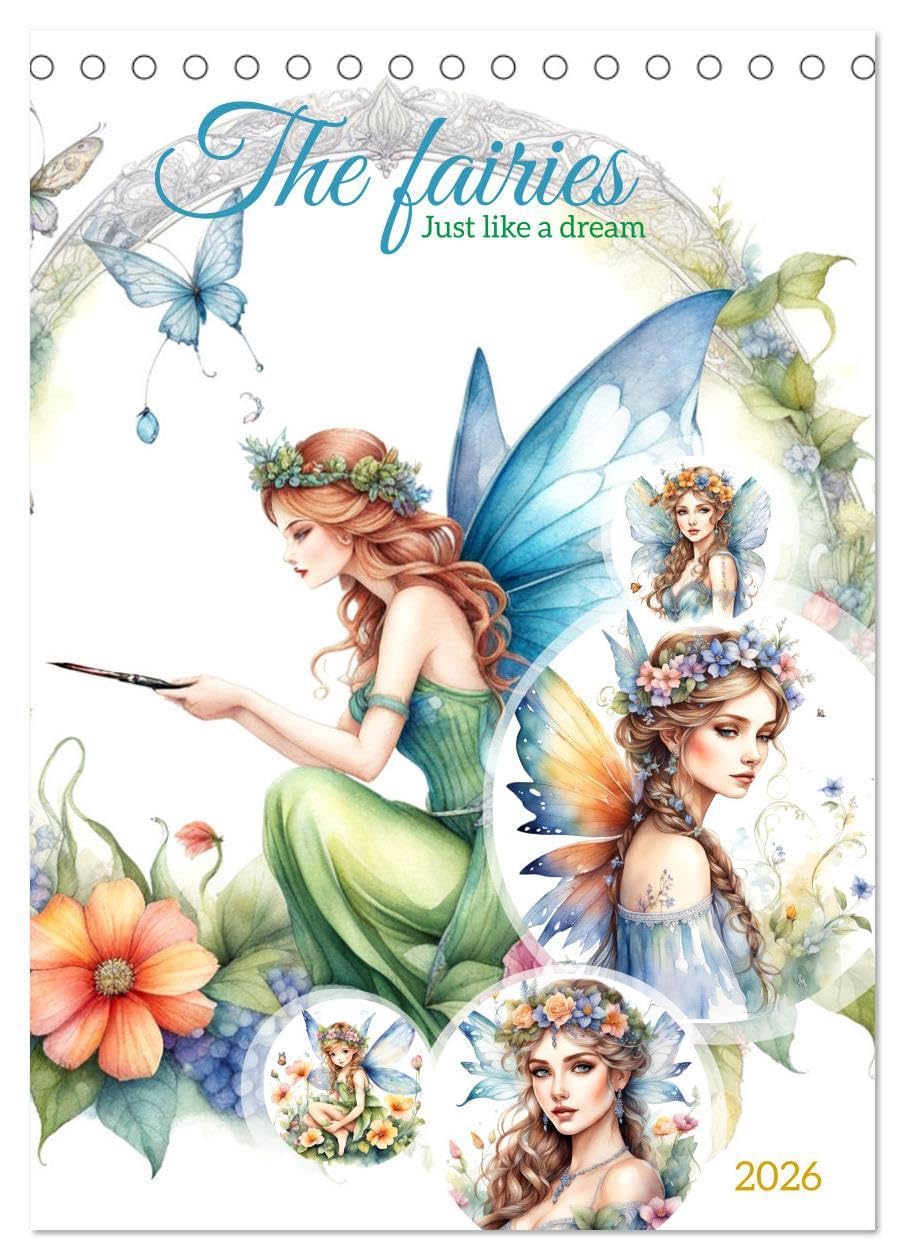 The fairies (Desk Calendar 2026 DIN A5 portrait), CALVENDO 12 Month ...