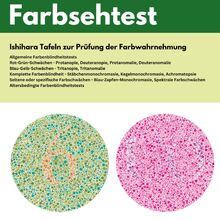 Farbsehtest: Ishihara Tafeln zur Prüfung der Farbwahrnehmung, Rot-Grün ...
