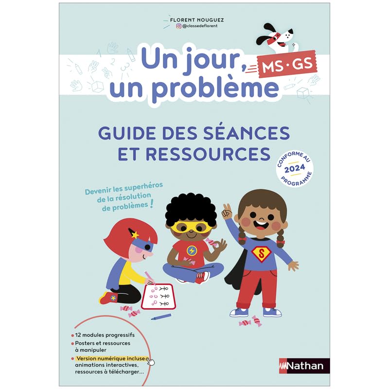 Un jour, un problème MS, GS : guide des séances et ressources de Florent Nouguez - Poche