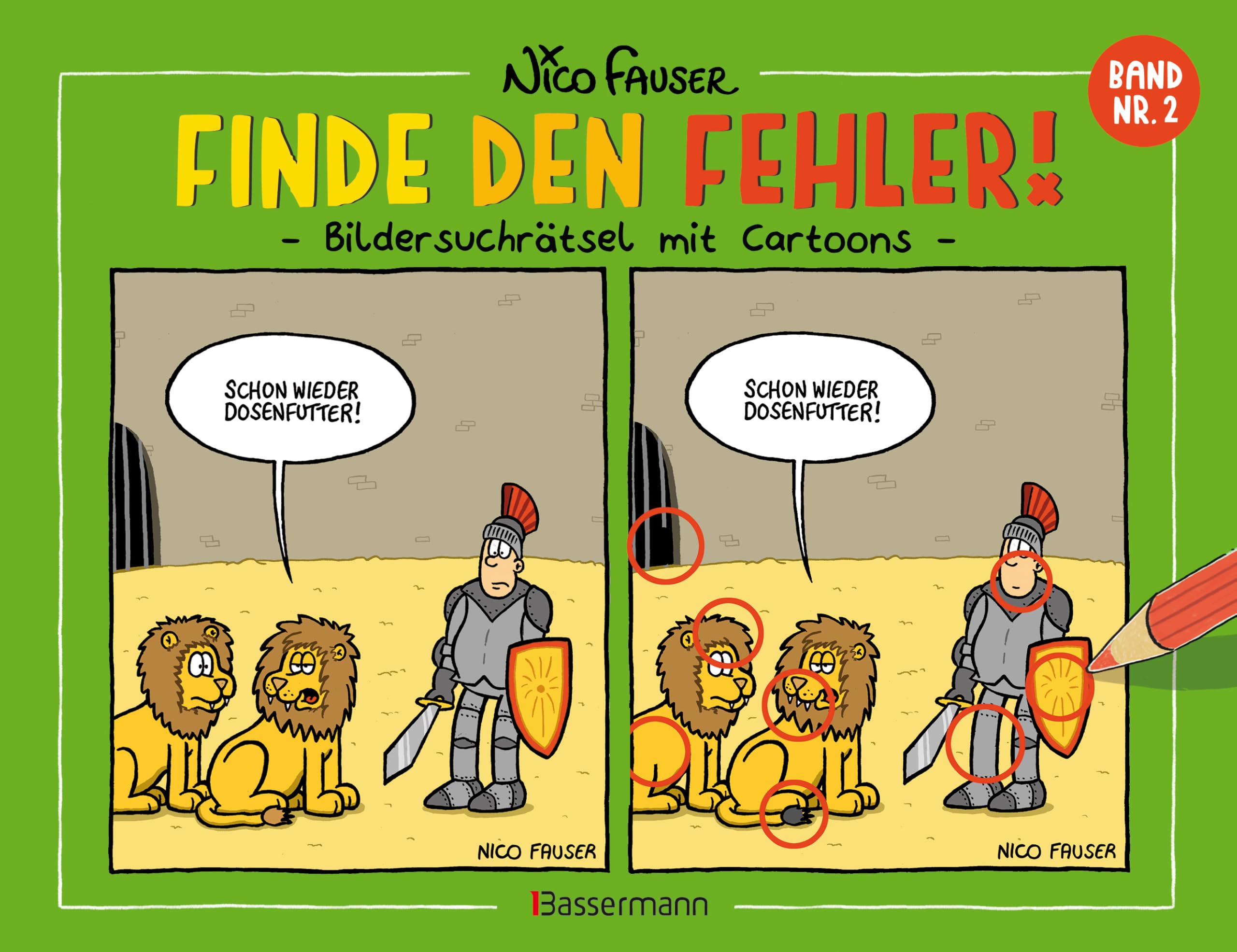Finde den Fehler - Band Nr.2 - Bildersuchrätsel mit Cartoons ...