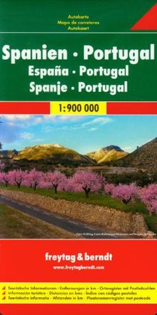 Freytag Berndt Autokarten, Spanien - Portugal 1:900.000: Touristische ...