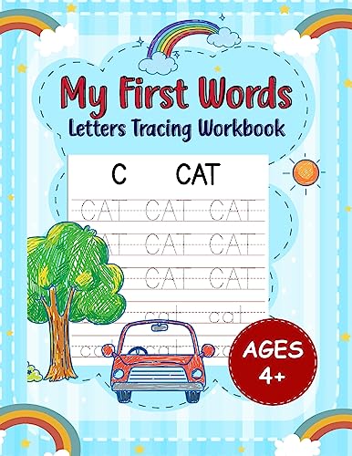 My First Words Letters Tracing Workbook for Kids Ages 4+: Fun and Easy ...