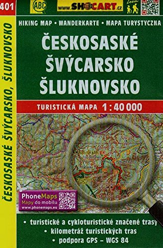 Wanderkarte Tschechien Ceskosaske Svycarsko, Sluknovsko 1 : 40 000 ...