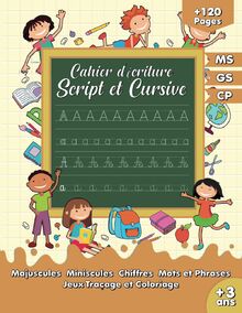 CAHIER DECRITURE SCRIPT et Cursive: Pour Maternelles... | Livre | état ...