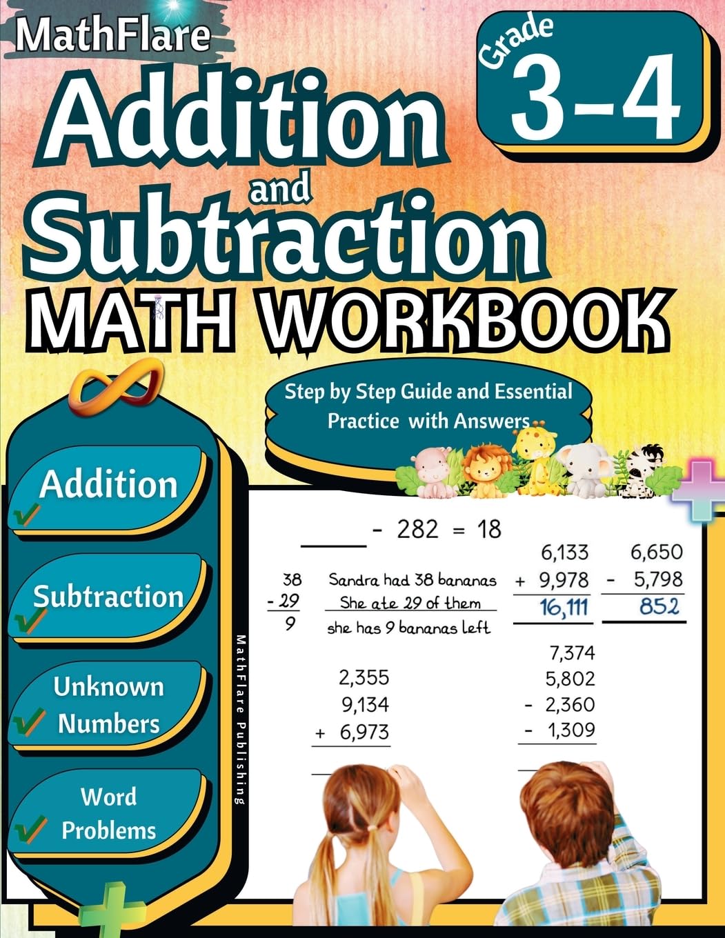 Addition and Subtraction Math Workbook 3rd and 4th Grade: Word Problems ...