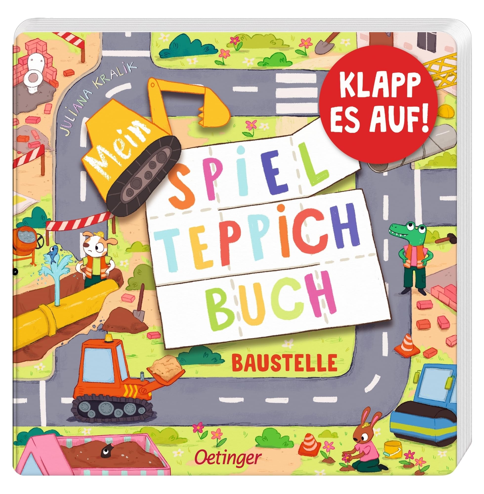 Mein Spielteppich-Buch. Baustelle: Stabiles Leporello-Buch aus Pappe ...