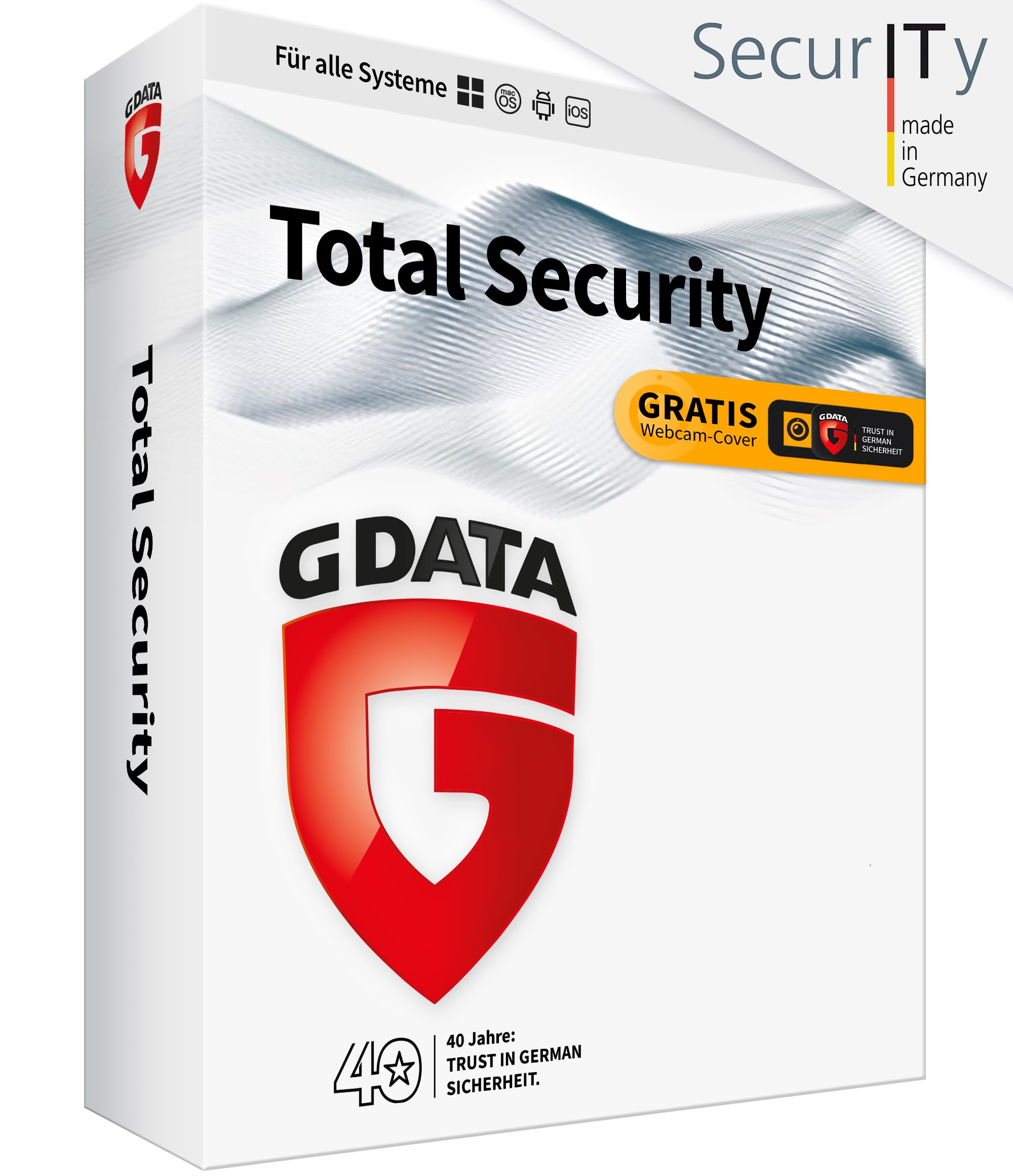 G DATA Total Security 2024 | 1 Gerät | 1 Jahr | Virenschutzprogramm | Passwort Manager | PC, Mac ...