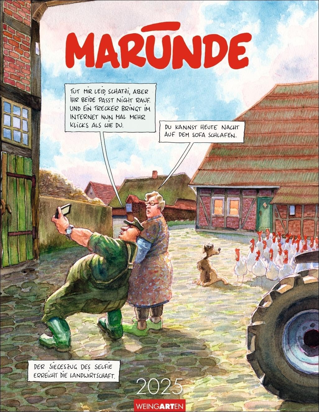 Marunde Kalender 2025: Witziger Cartoon-Posterkalender mit 12 ...