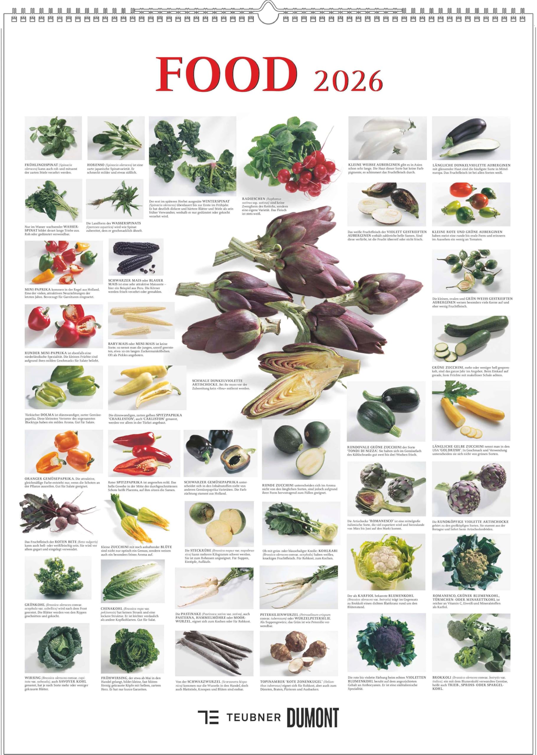 Food 2026 - Bildkalender 50x70 cm - mit kurzen Beschreibungen zu den ...