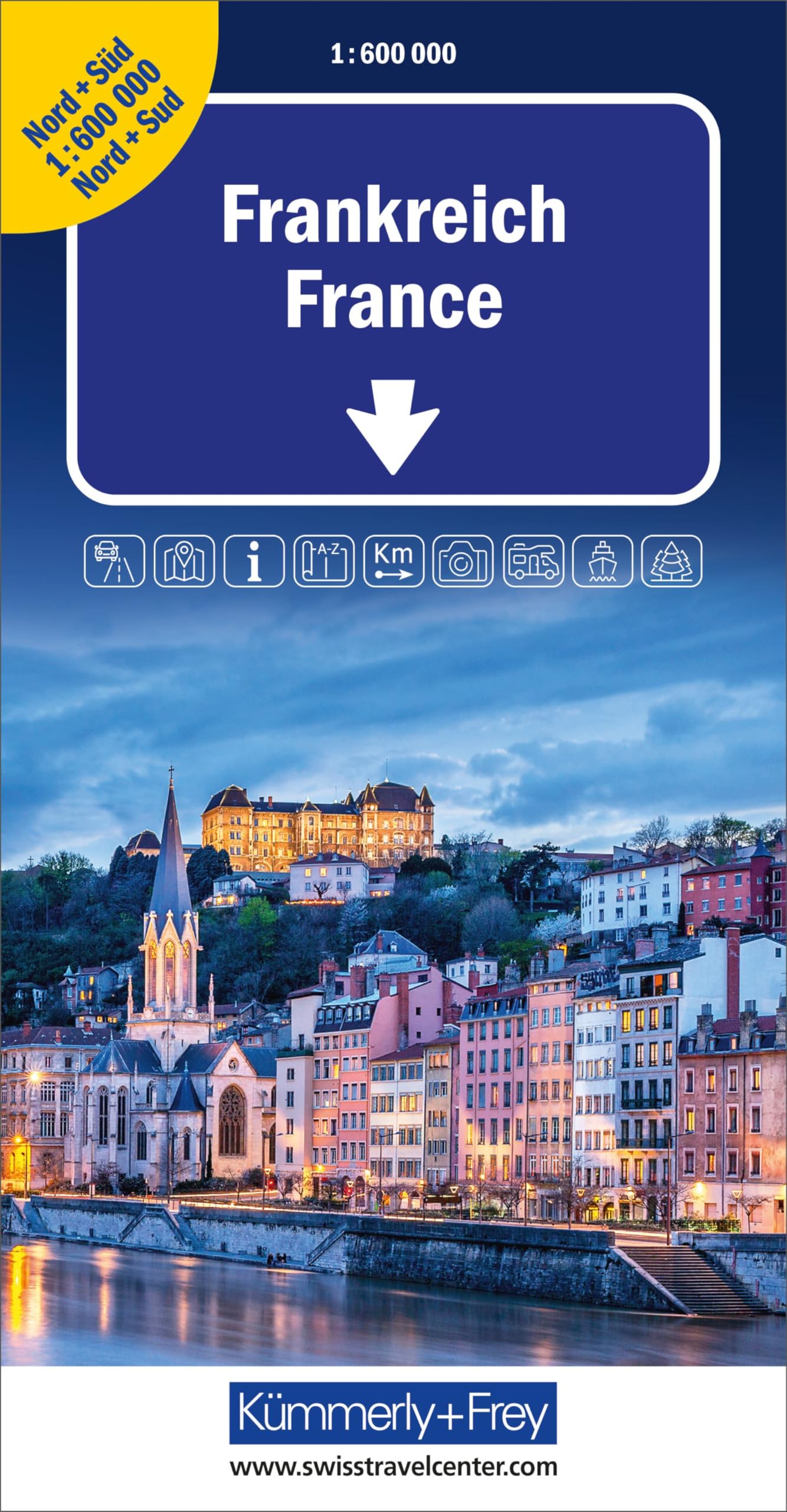 Kümmerly+Frey Strassenkarte Frankreich Nord+Süd 1:600.000: Detaillierte ...
