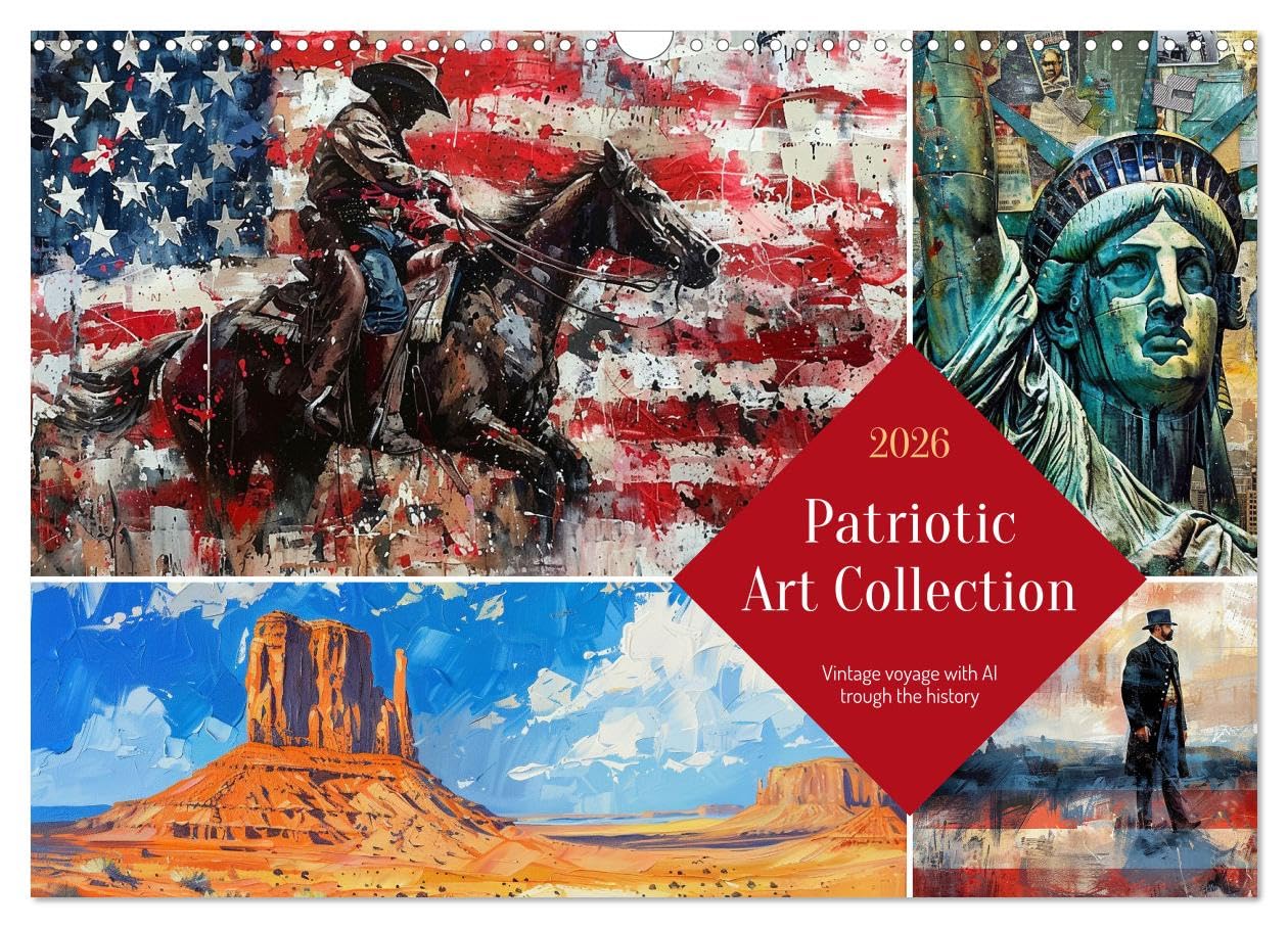 Patriotic Art Collection (Wall Calendar 2026 DIN A3 landscape ...