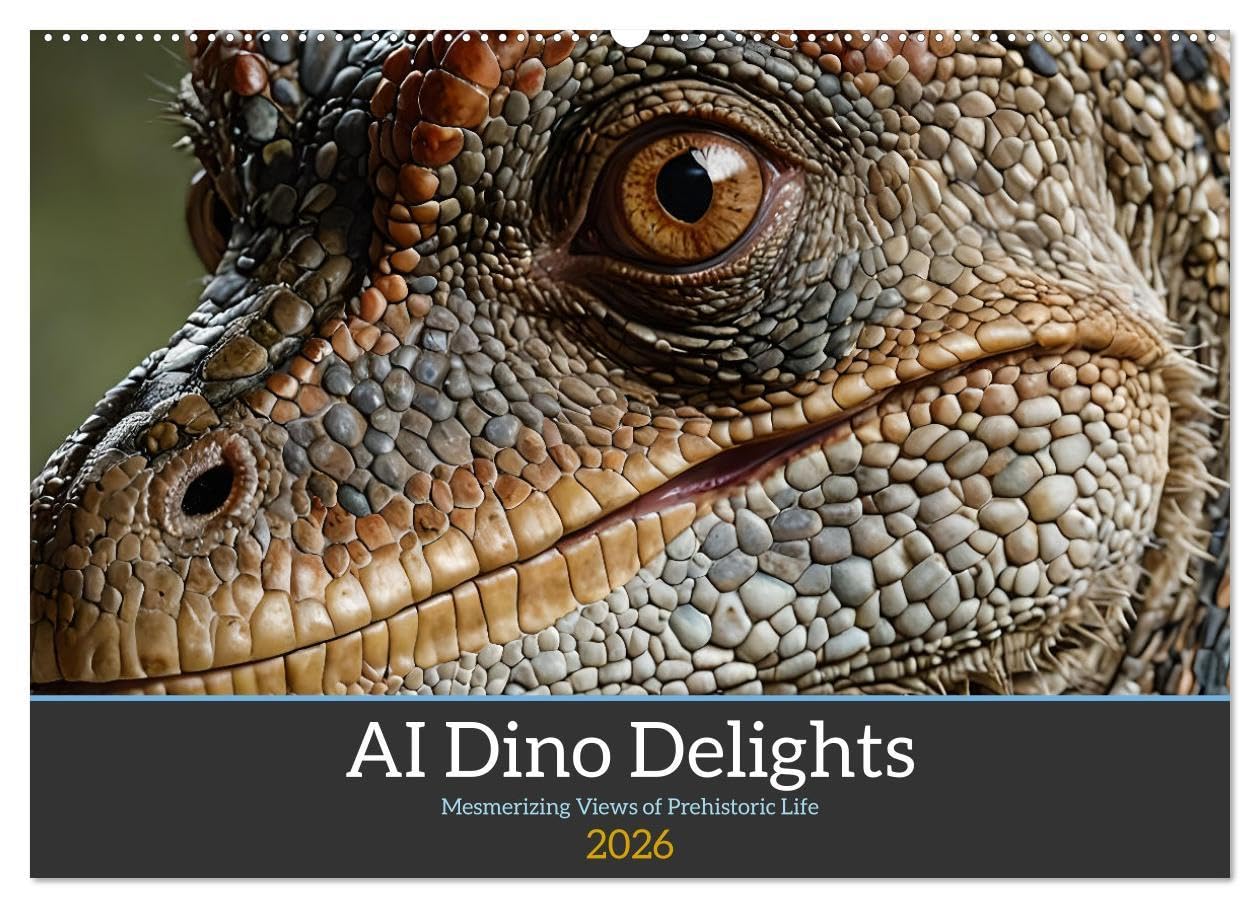 AI Dino Delights Mesmerizing Views of Prehistoric Life (Wall Calendar ...