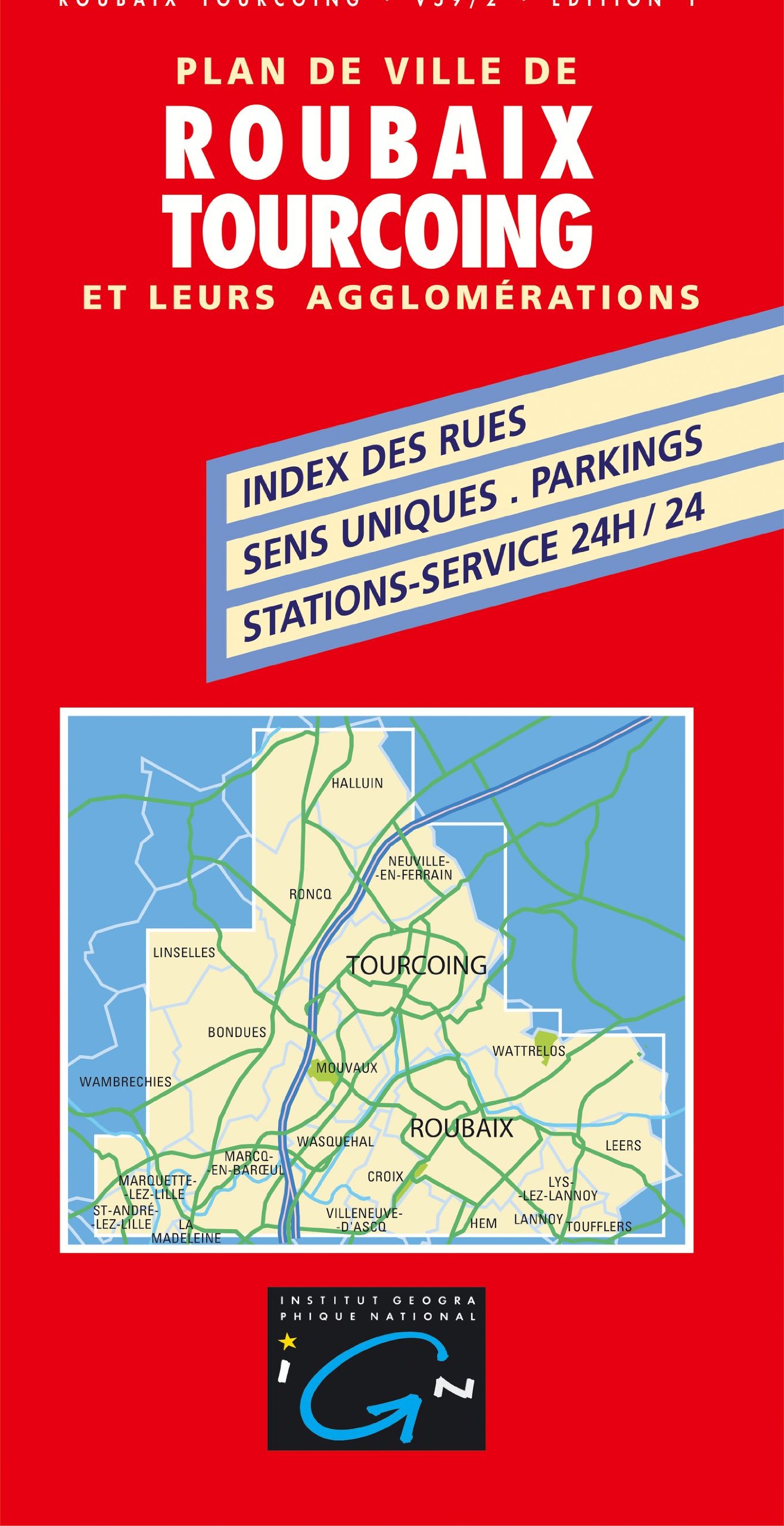 Plan de ville : Roubaix - Tourcoing, plan avec livret von unbekannt - map
