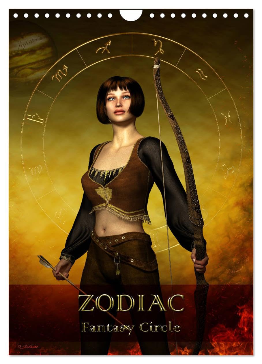 Zodiac Fantasy Circle (Wall Calendar 2026 DIN A4 portrait), CALVENDO 12 ...