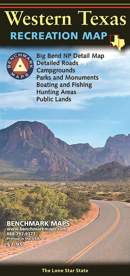 Texas West Recreation Map de Benchmark Maps and Atlases - map