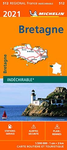 Carte Michelin Bretagne 2021 de Michelin