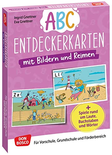 Abc-Entdeckerkarten mit Bildern und Reimen: Spiele rund um Laute ...