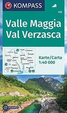 KOMPASS WANDERKARTE 110 Valle Maggia, Val Verzasca 1:40000... | Livre ...