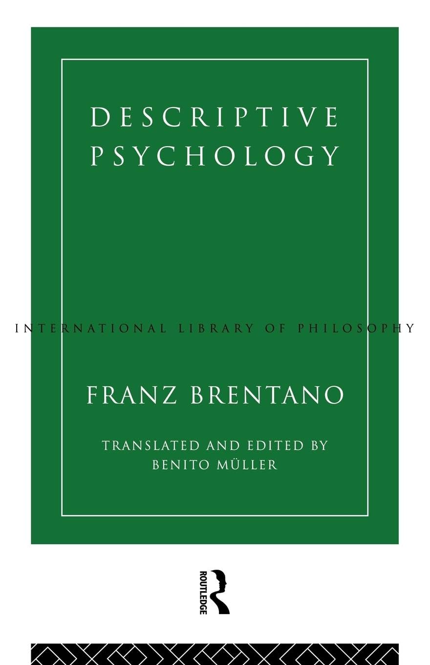 Descriptive Psychology (International Library of Philosophy) von ...