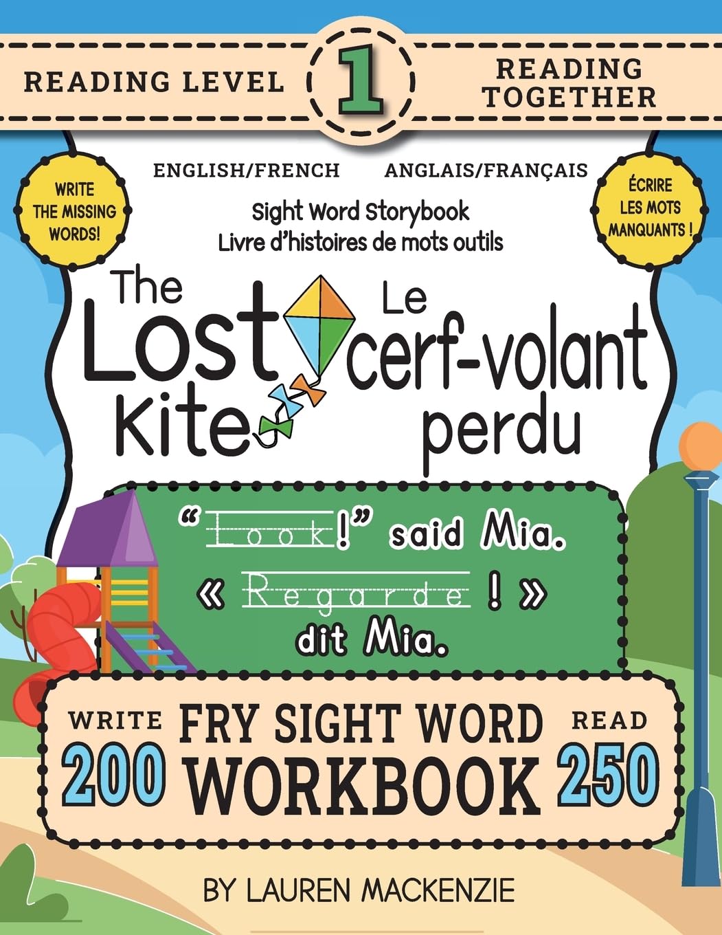250 Sight Word Storybook, The Lost Kite (Level 1) Bilingual English ...