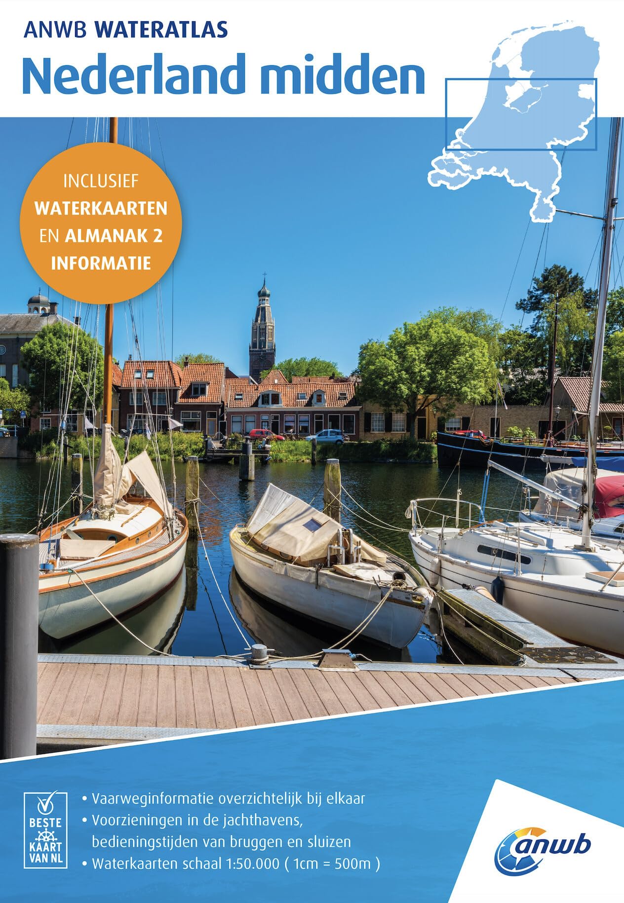 Wateratlas Nederland Midden: 1:50000 (ANWB wateratlas) von unbekannt