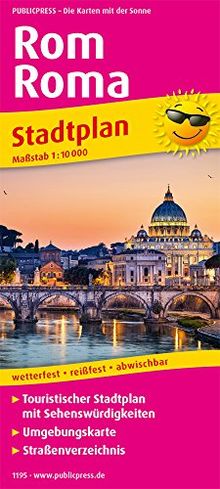 Rom, Roma: Touristischer Stadtplan mit Sehenswürdigkeiten und ...