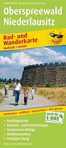 Oberspreewald - Niederlausitz: Rad- und Wanderkarte mit Ausflugszielen ...