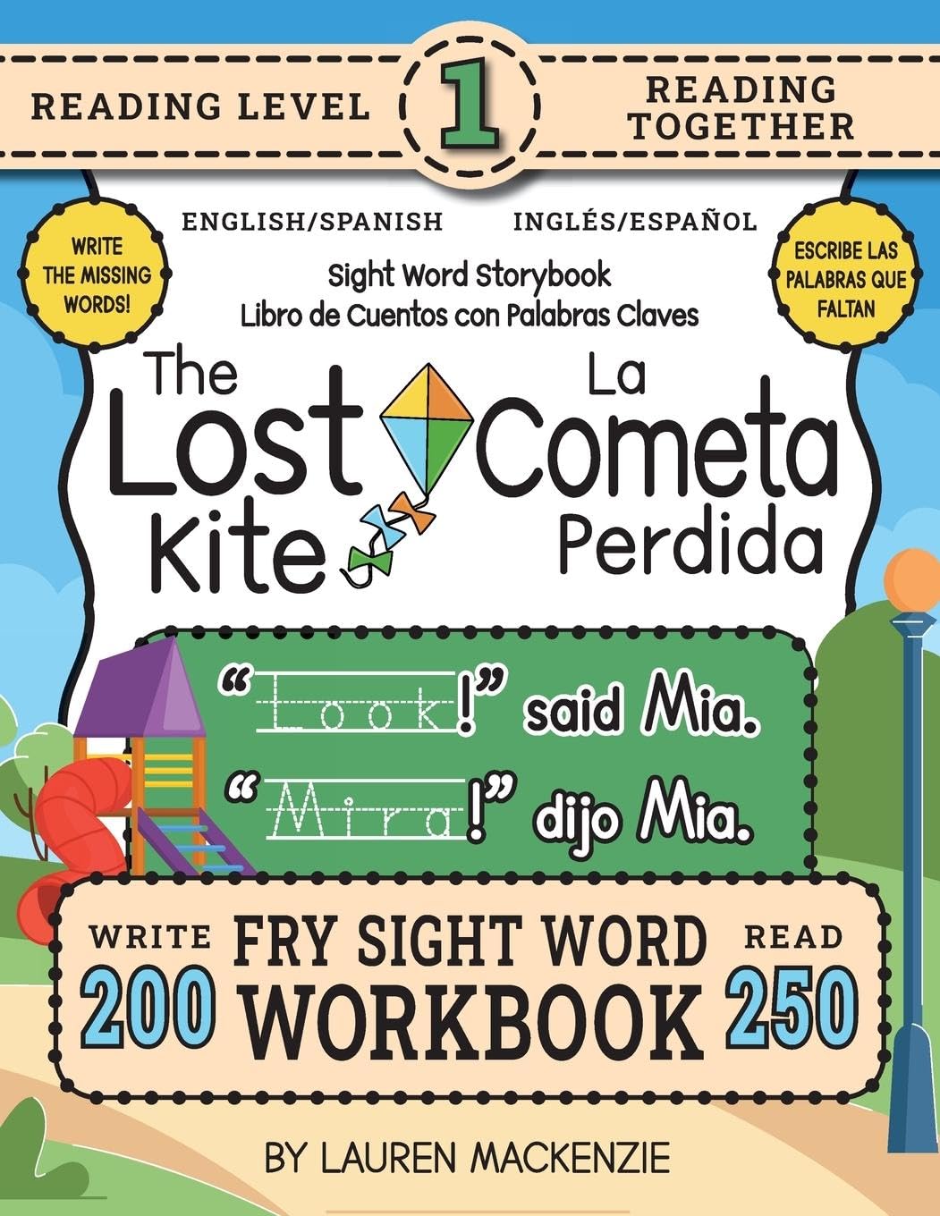 250 Sight Word Storybook, The Lost Kite (Level 1) Bilingual English ...