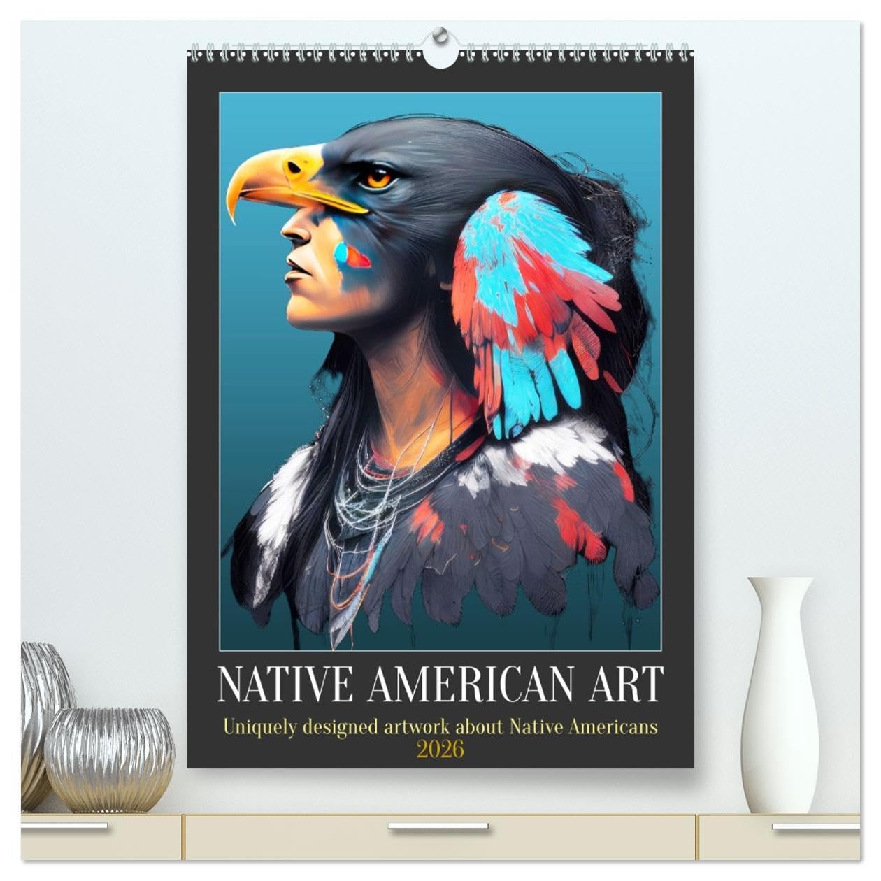 Native American Art (High Quality Premium Wall Calendar 2026 DIN A2 portrait),CALVENDO 12 Month ...