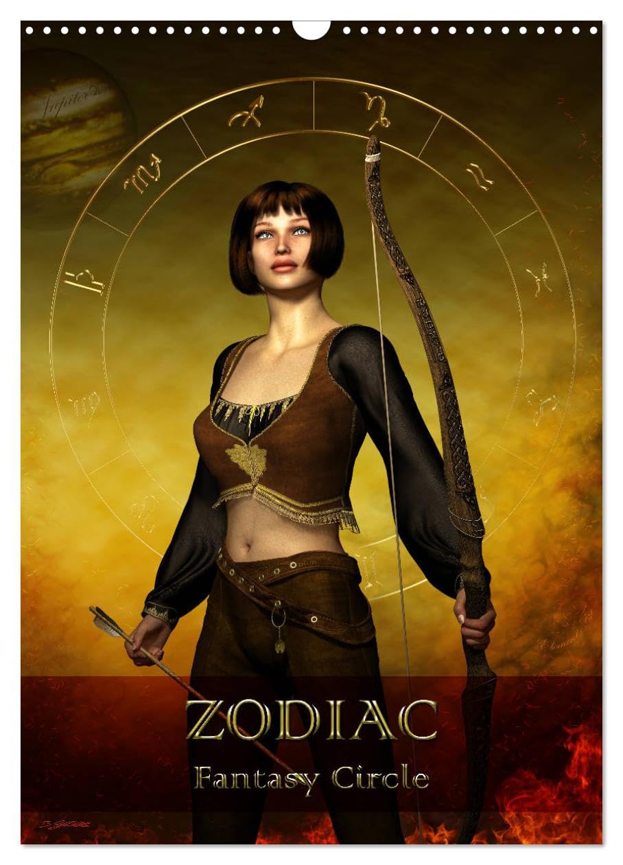 Zodiac Fantasy Circle (Wall Calendar 2026 DIN A3 portrait), CALVENDO 12 ...