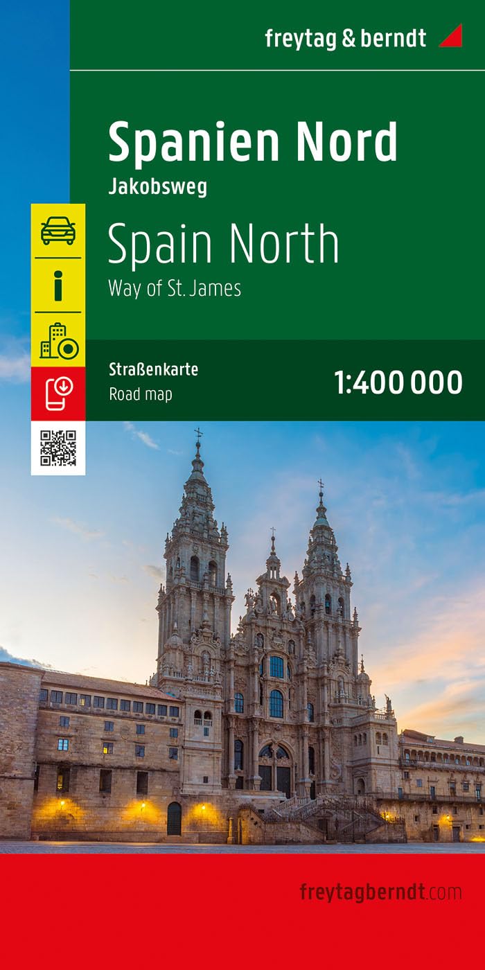 Spanien Nord - Jakobsweg, Straßenkarte 1:400.000, freytag & berndt: Mit ...