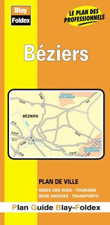 Plan de ville : Béziers (avec un index) de non renseigné - Carte