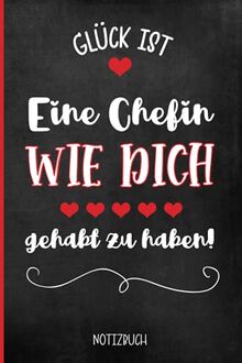 Abschiedsgeschenk Chefin: Schönes Notizbuch für die Chefin mit Herz ein ...